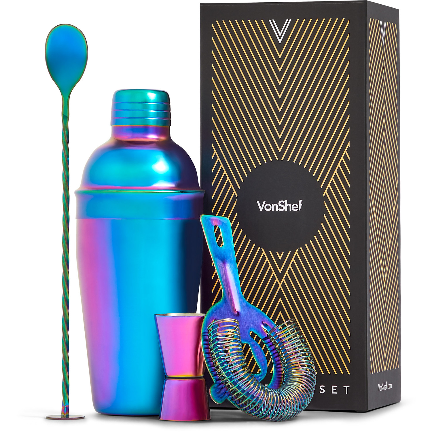 4 Piece Manhattan Cocktail Shaker Set