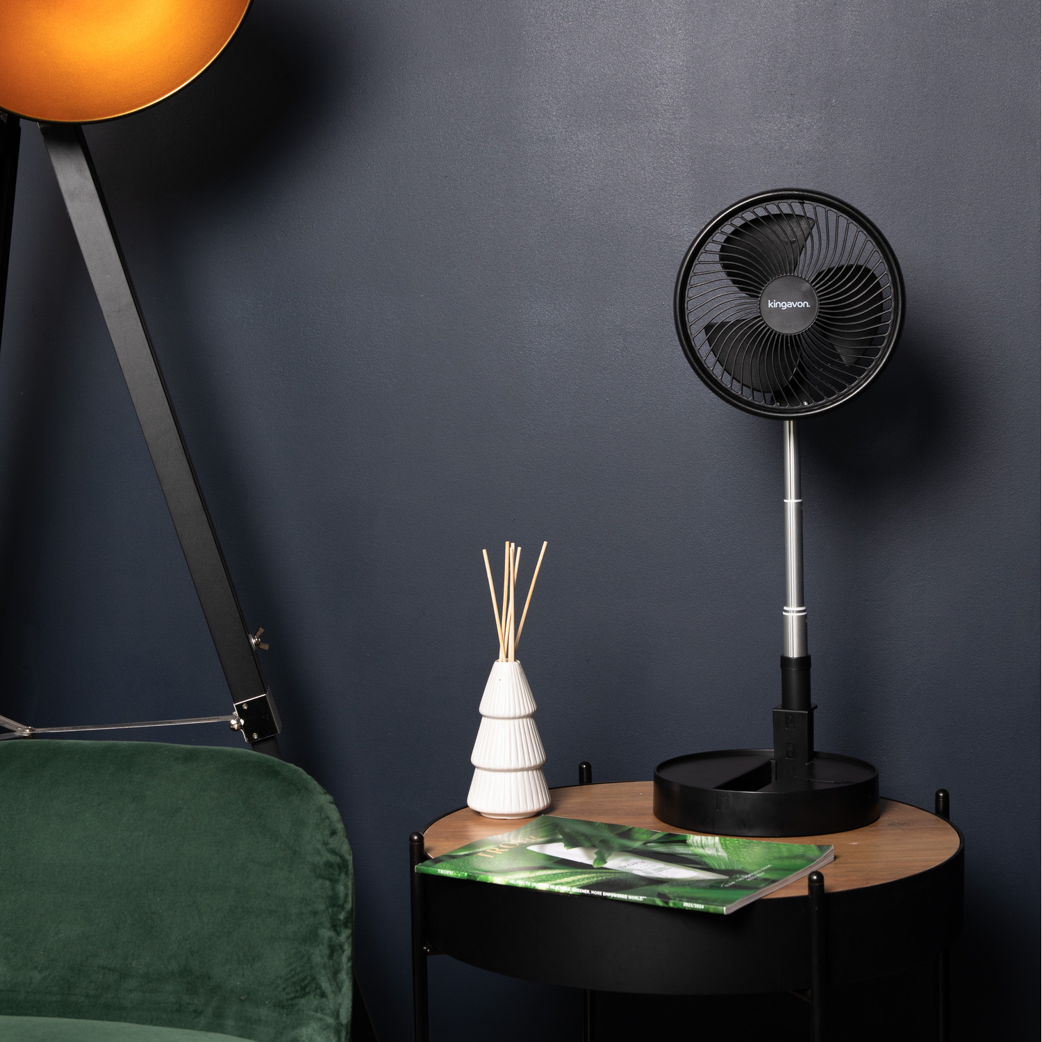 Tall Portable Telescopic Cordless Folding USB Rechargeable Cooling Fan