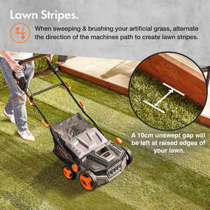 Electric Artificial Grass or Lawn Sweeper Cleaner Machine 1800W