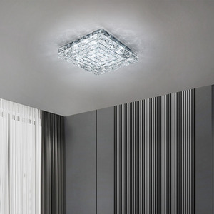 Square Crystal Covered LED Ceiling light