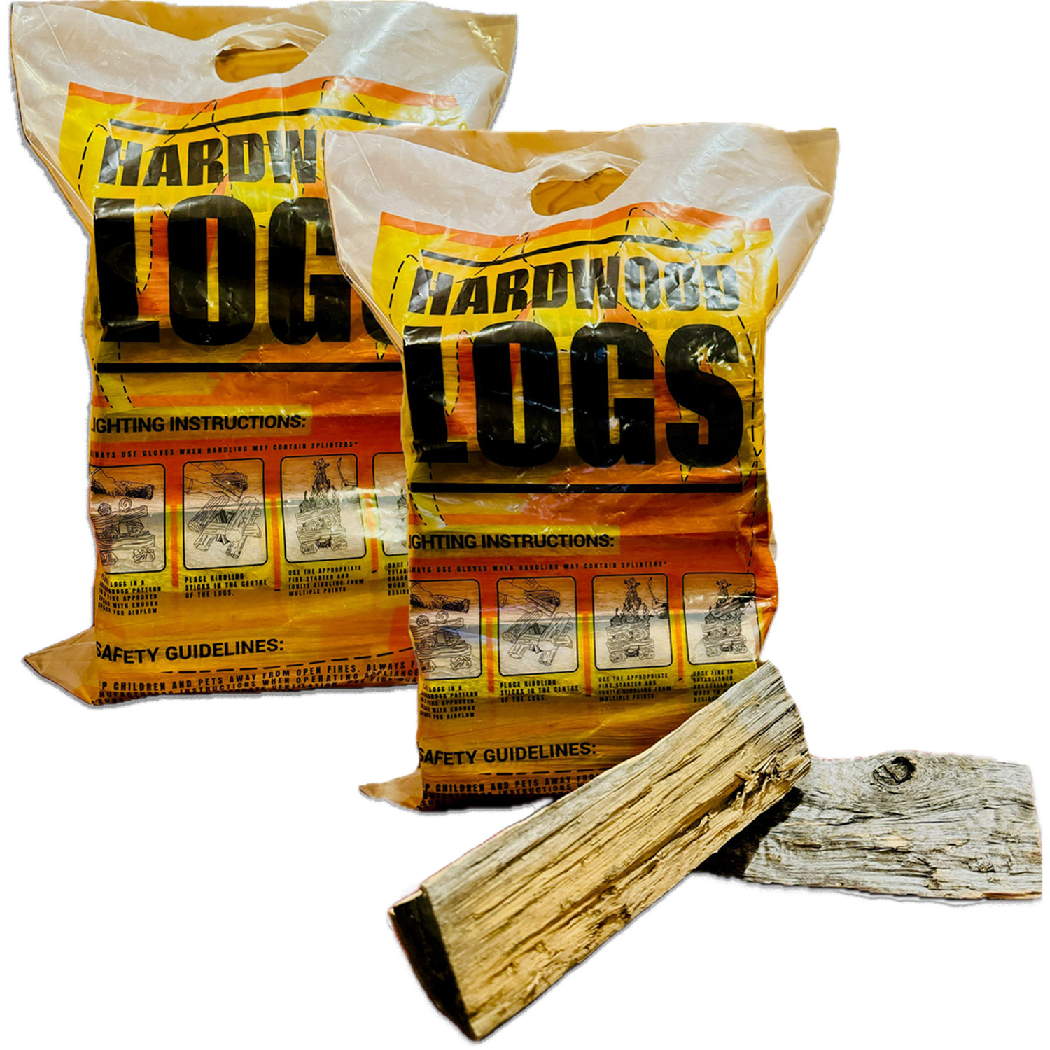 Kiln Dried Hardwood Logs Carry Packs