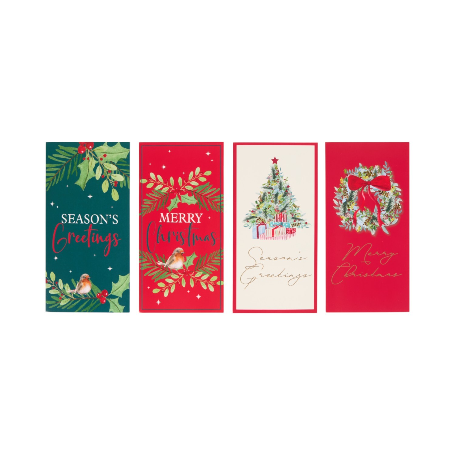 Pack of 4 Traditional Christmas Money Wallets