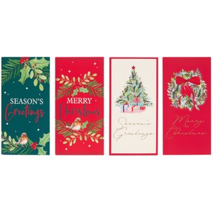 Pack of 4 Traditional Christmas Money Wallets