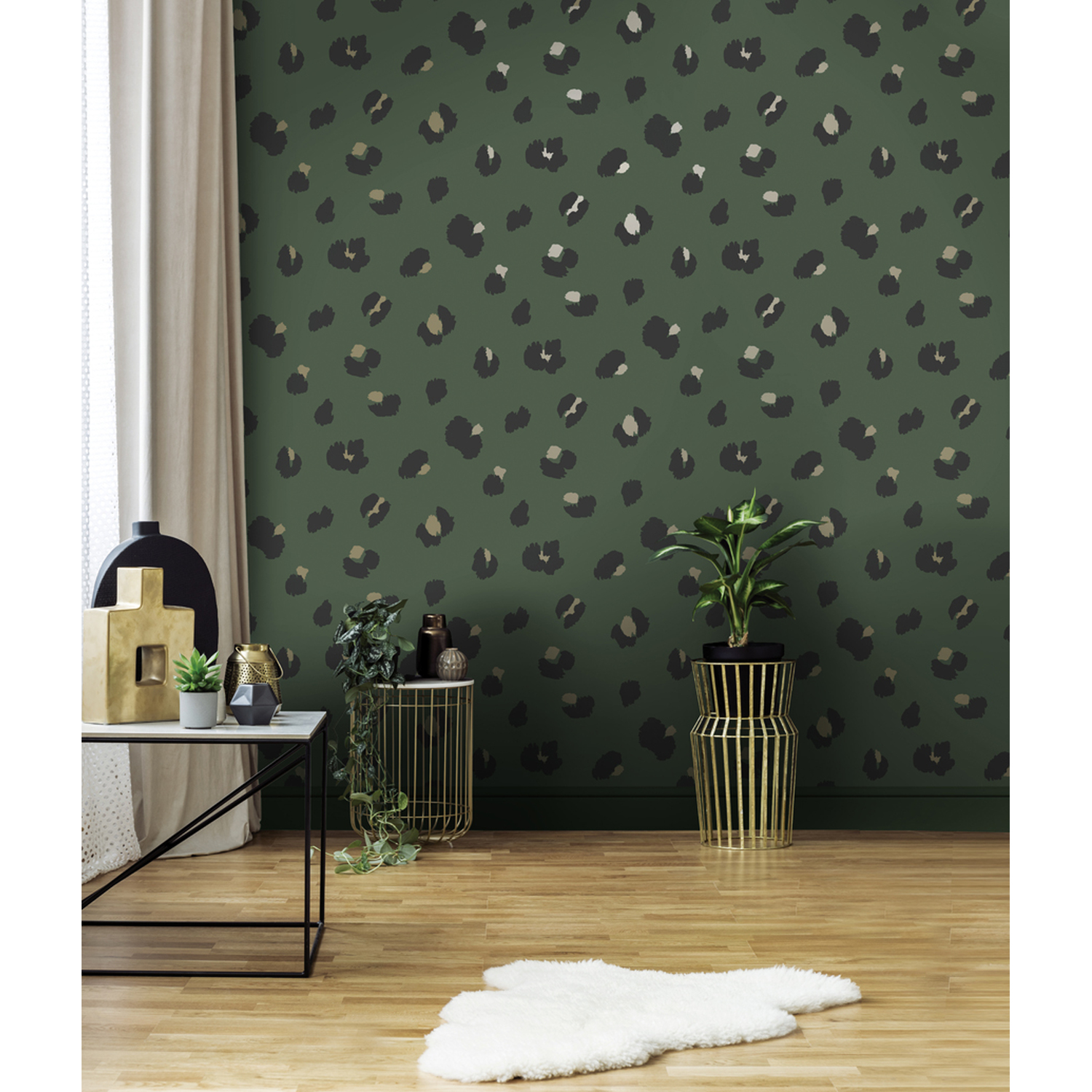 Large Leopard Spot Wallpaper