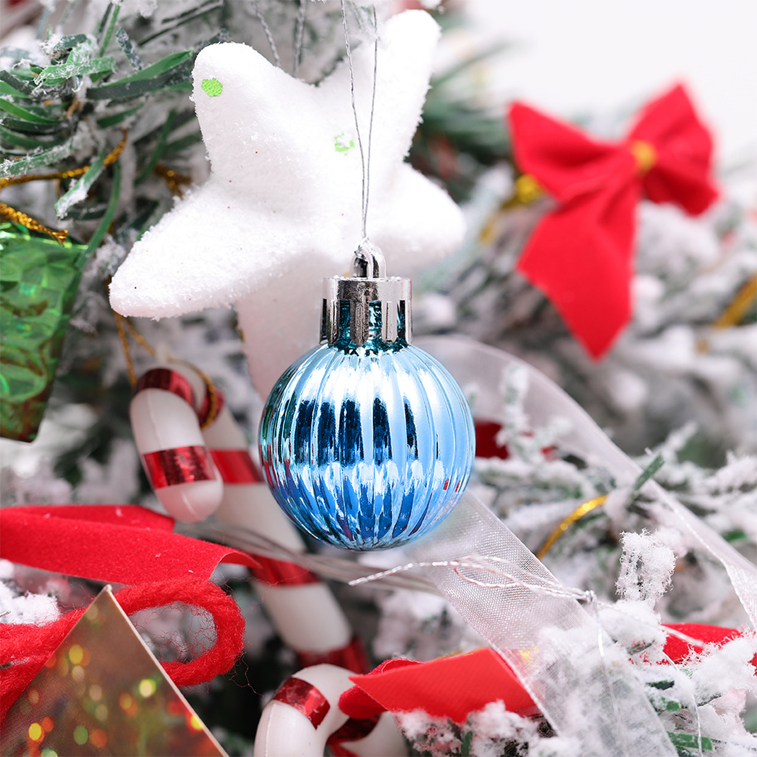 30PCS Christmas Tree Top Hanging Baubles Ornament Home Decor