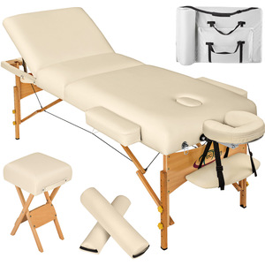 3-Zone Massage Table with Padding Rolls and Stool