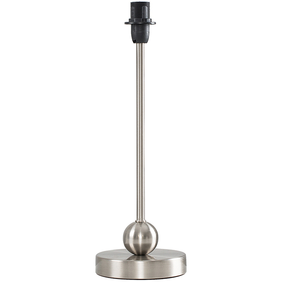 Modern Brushed Chrome Single Stem Metal Ball Table Lamp Base