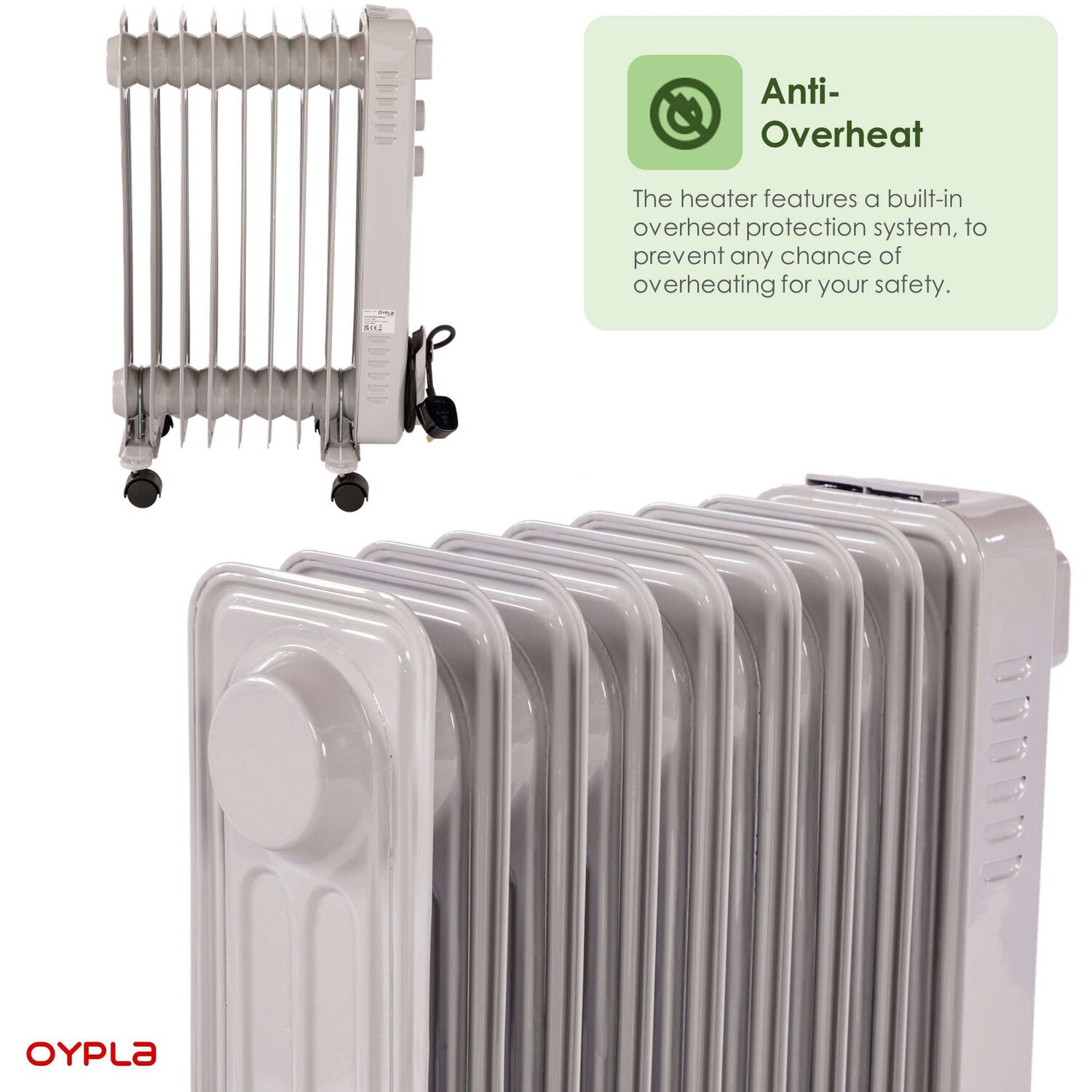 Electrical 2000W 9 Fin Portable Oil Filled Radiator