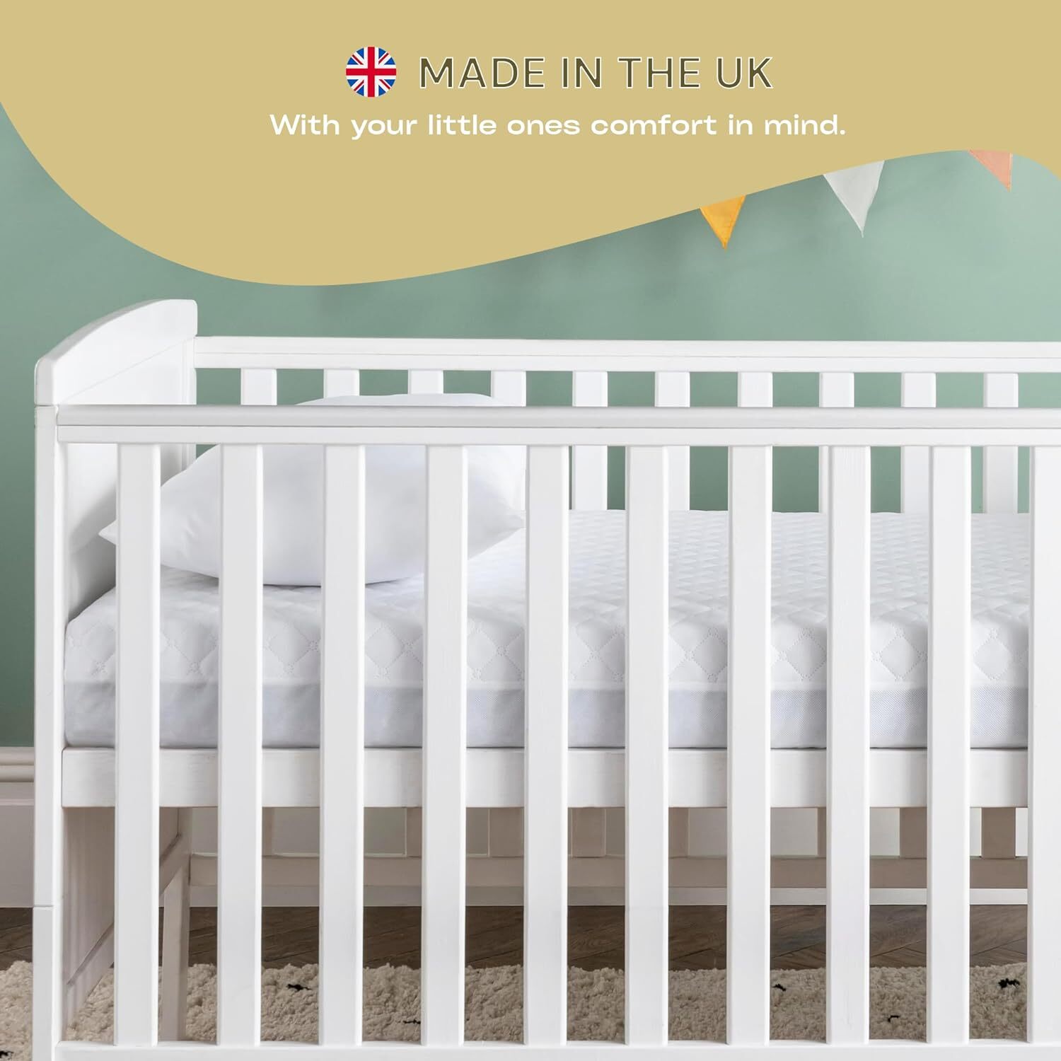 MotherPlus Polycotton Lightweight Cot Bed Pillow