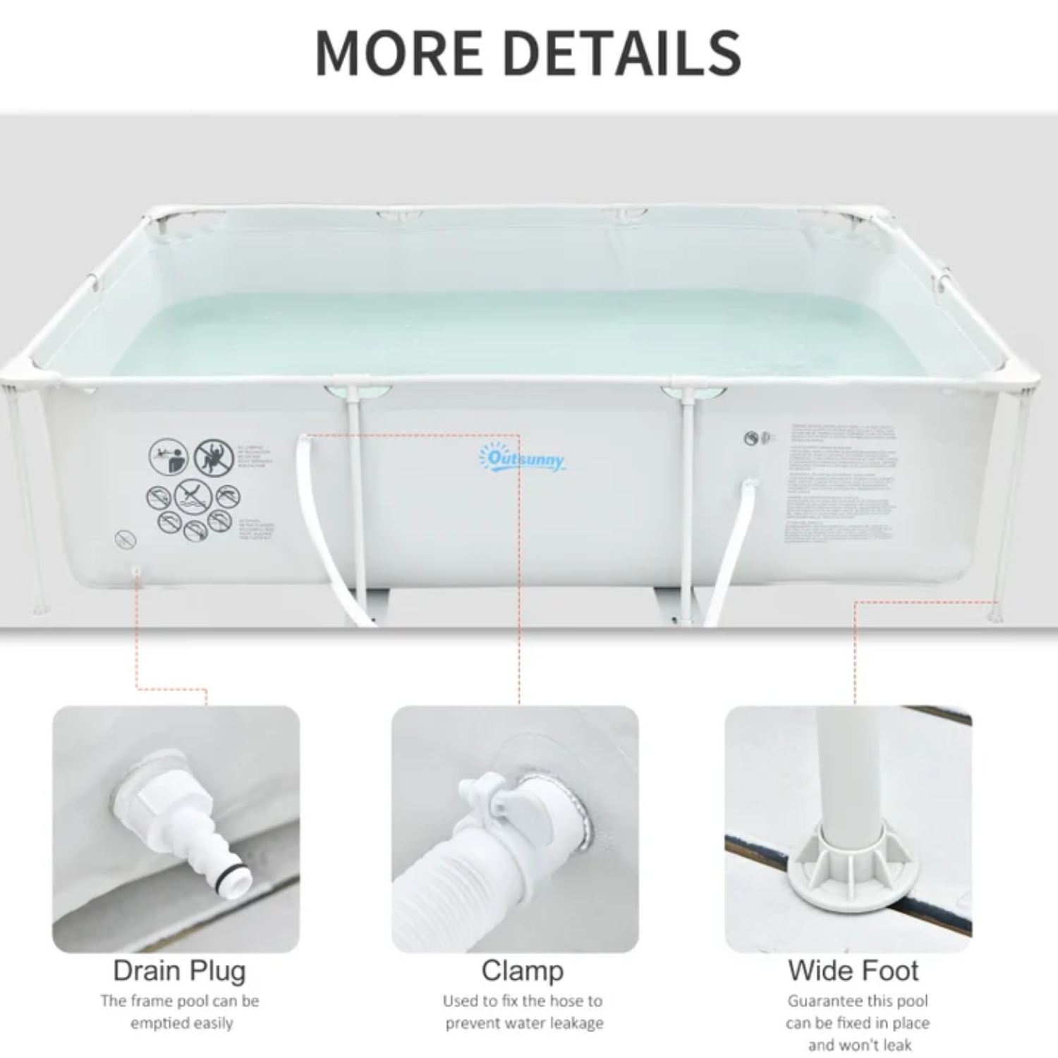 Rust Resistant Steel Frame Pool with Filter Pump