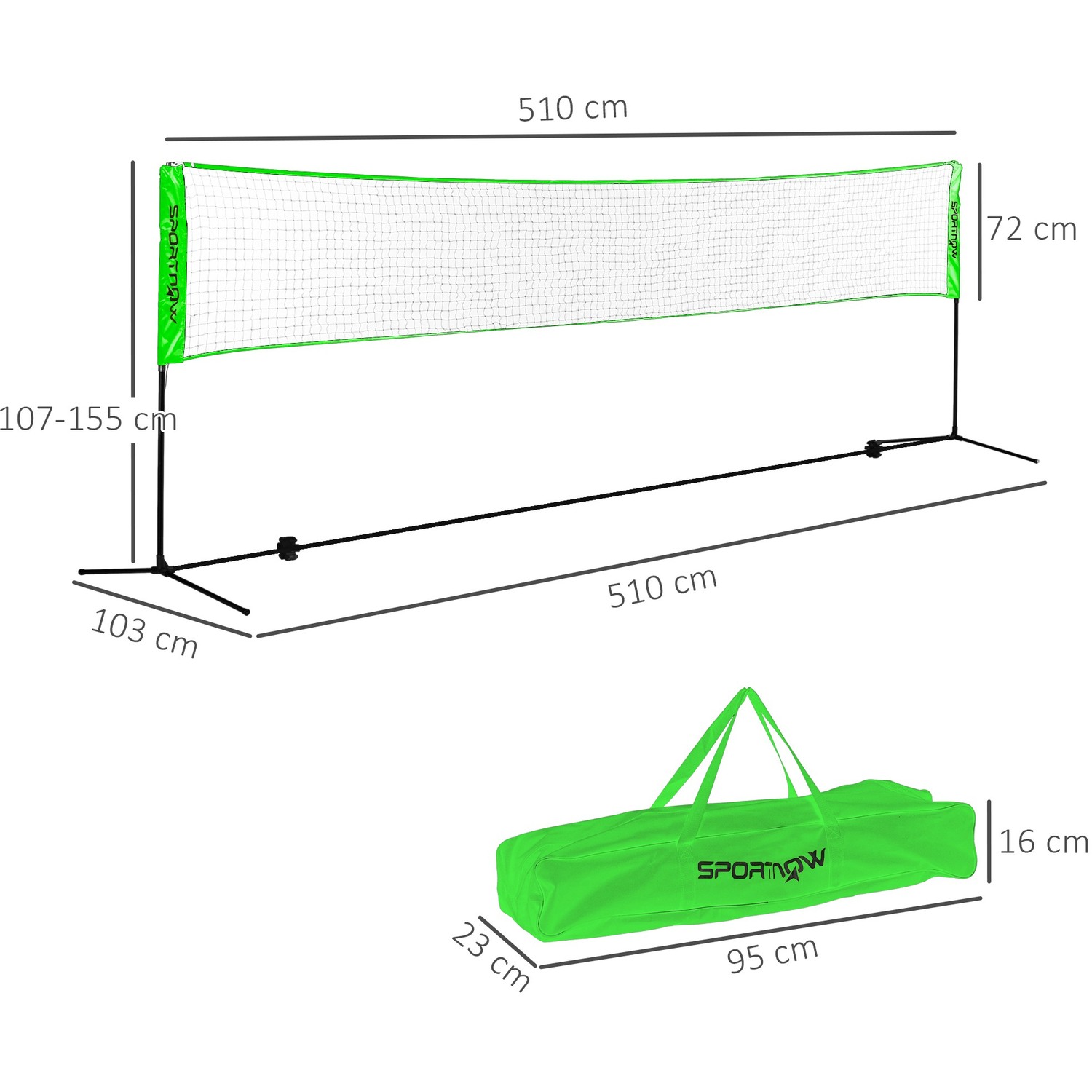 SPORTNOW Badminton Net Set