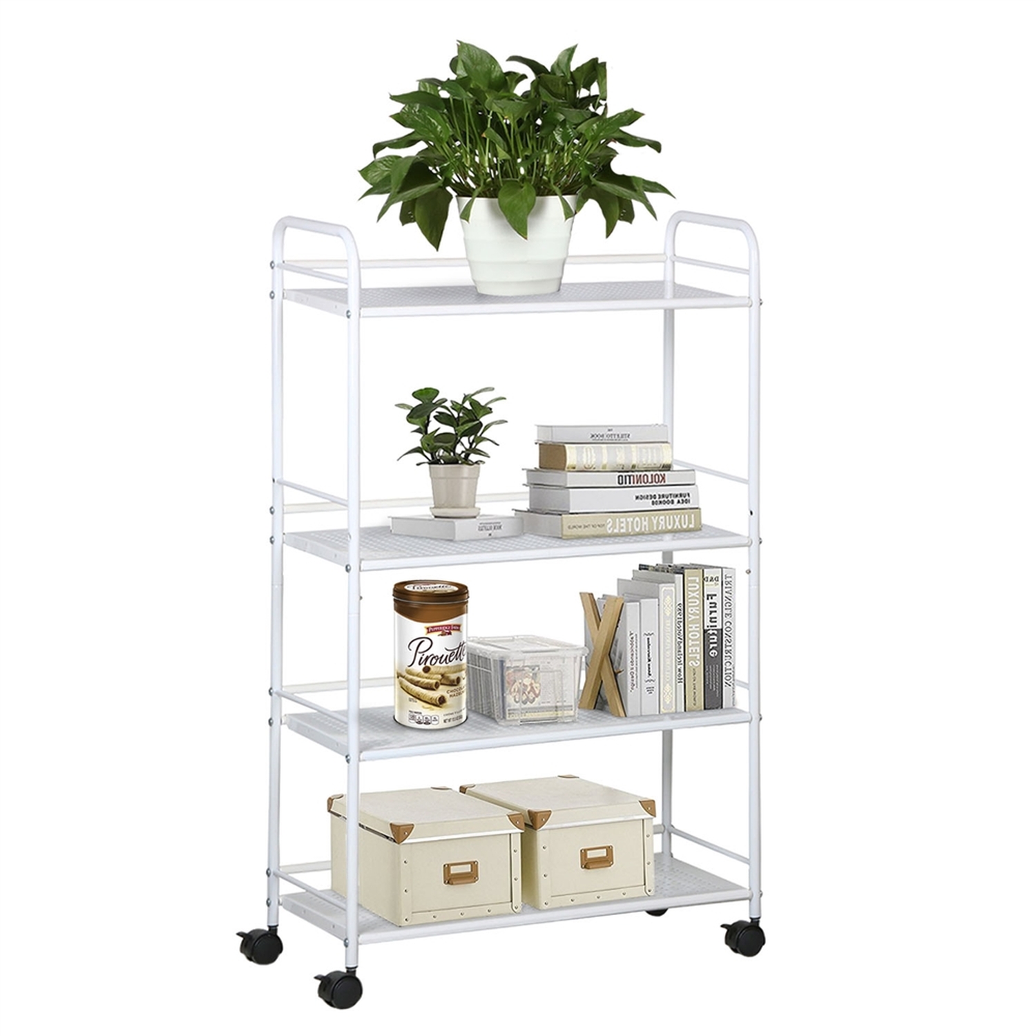 4 Shelf Portable Storage Trolley