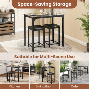 Kitchen Counter Height Table Chair Set