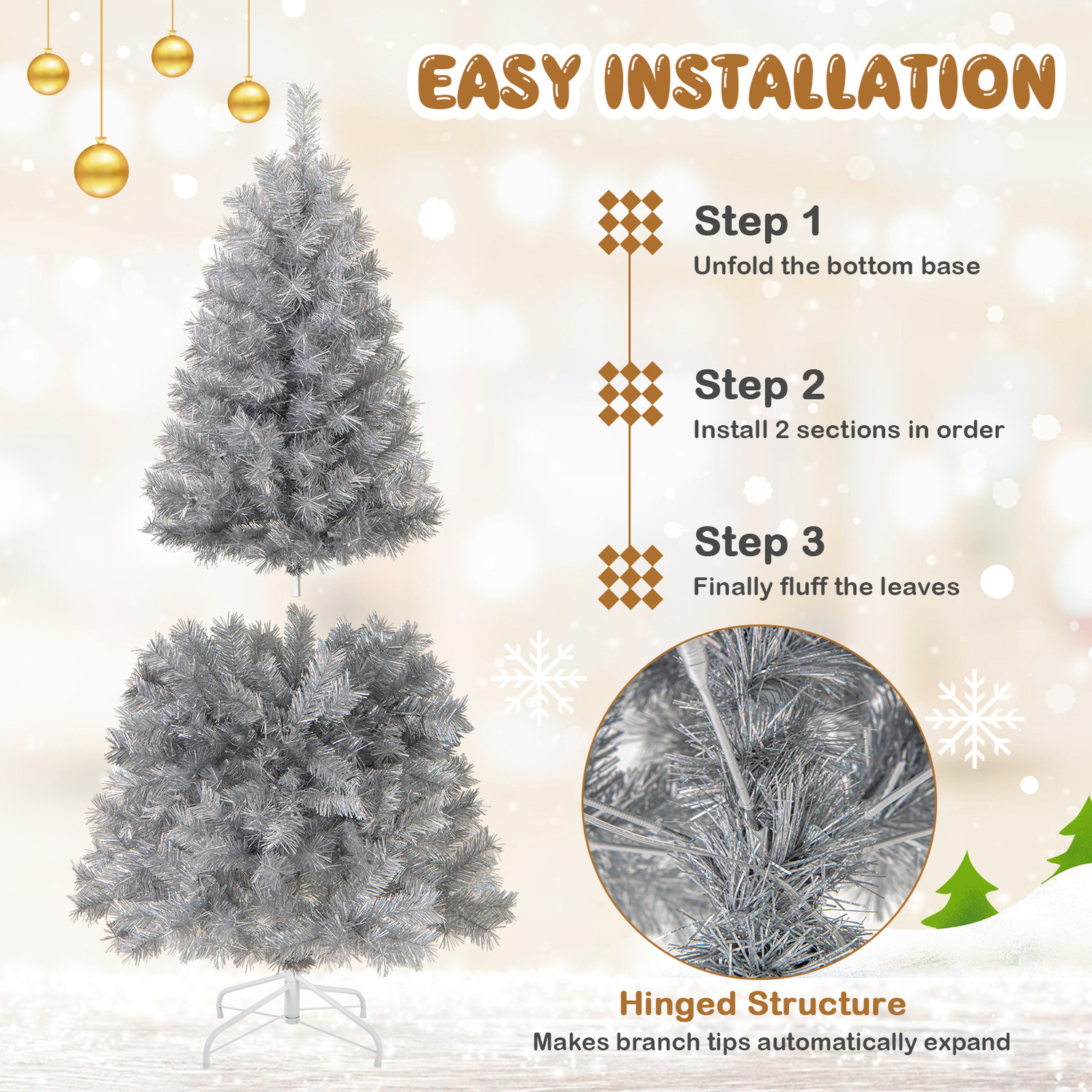 5 FT Christmas Tree Artificial Xmas Tree