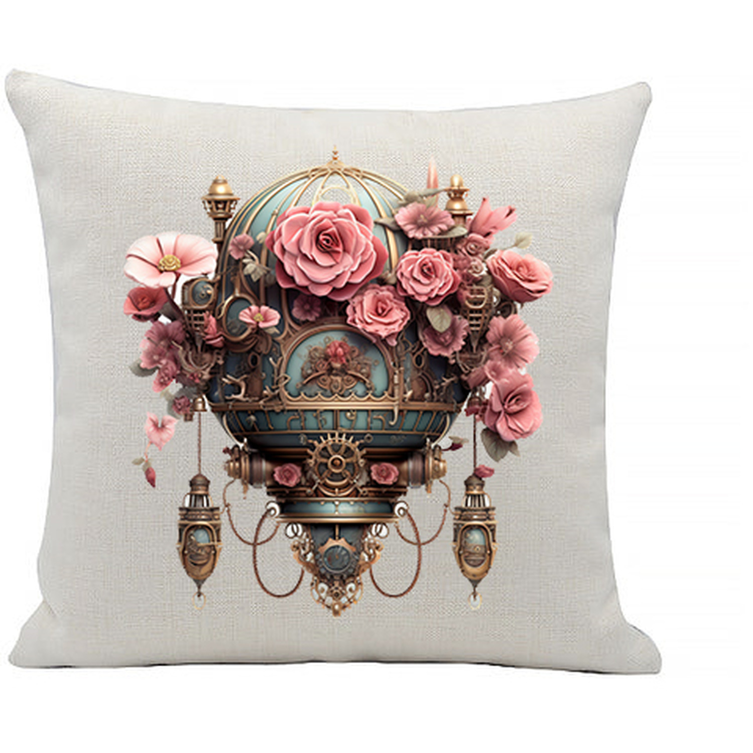 Steampunk Linen Cushion