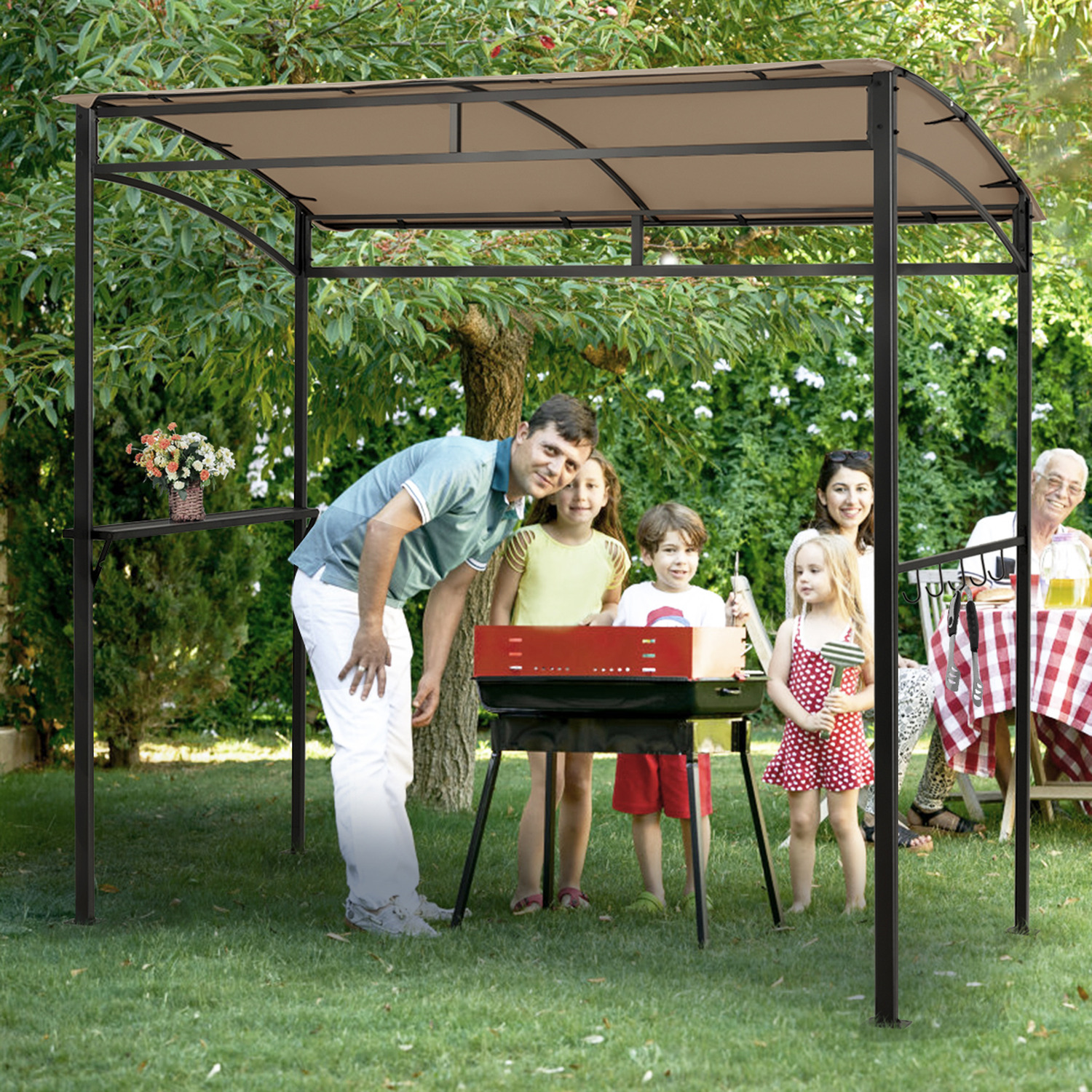 7FT Grill Gazebo Patio Barbecue Canopy