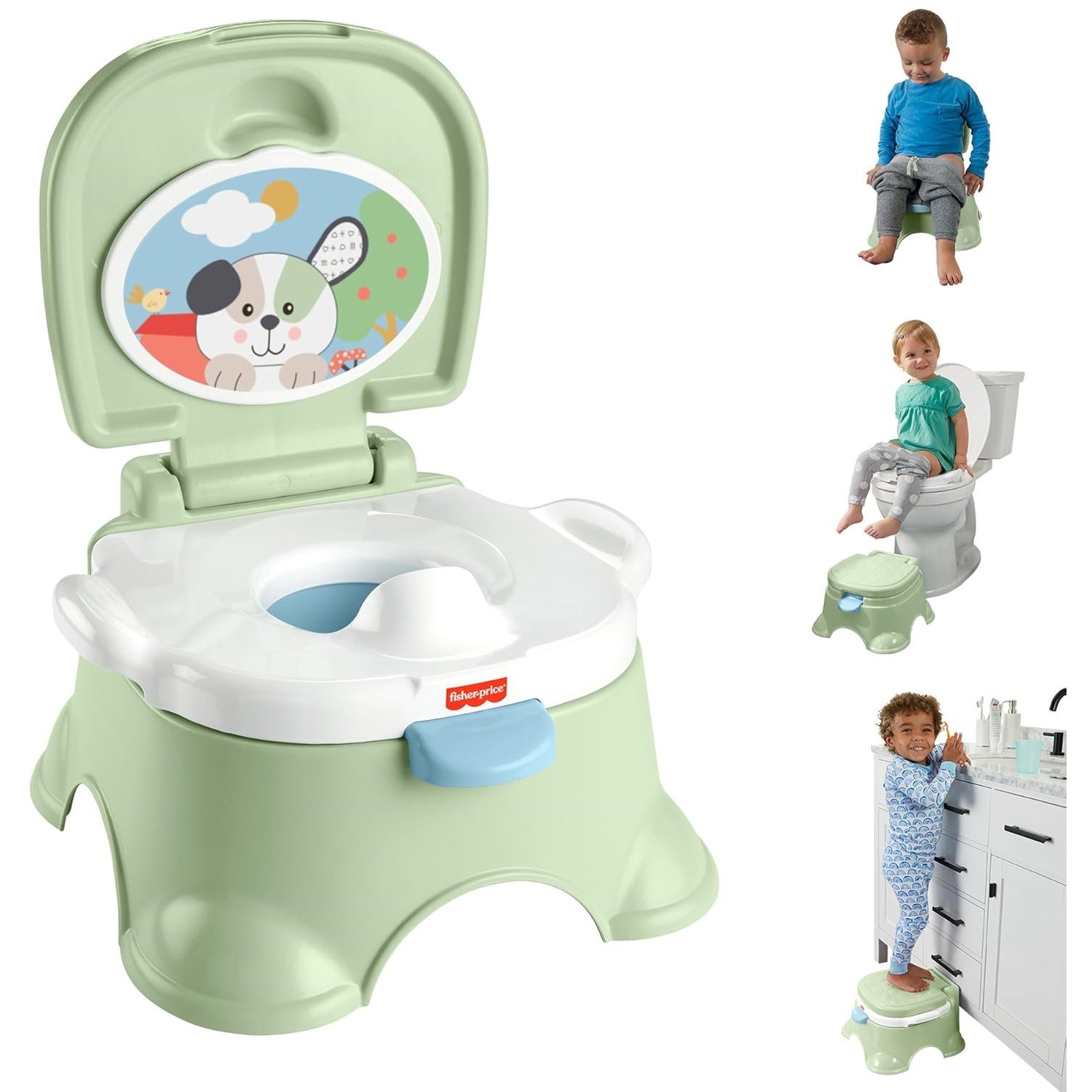 3 in 1 Puppy Perfection Potty Training Seat And Step Stool