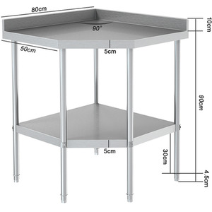 Kitchen Corner Unit Work Table with Backsplash