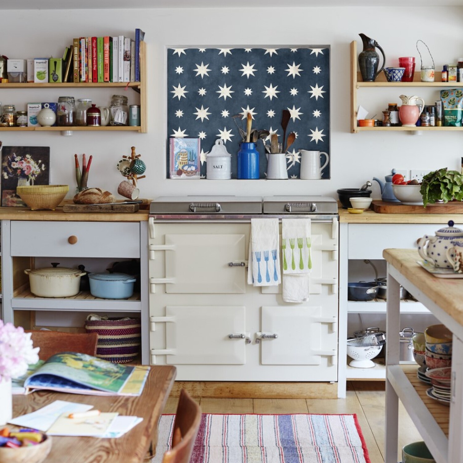 House Beautiful Jasper Indigo Glass Kitchen Splashback