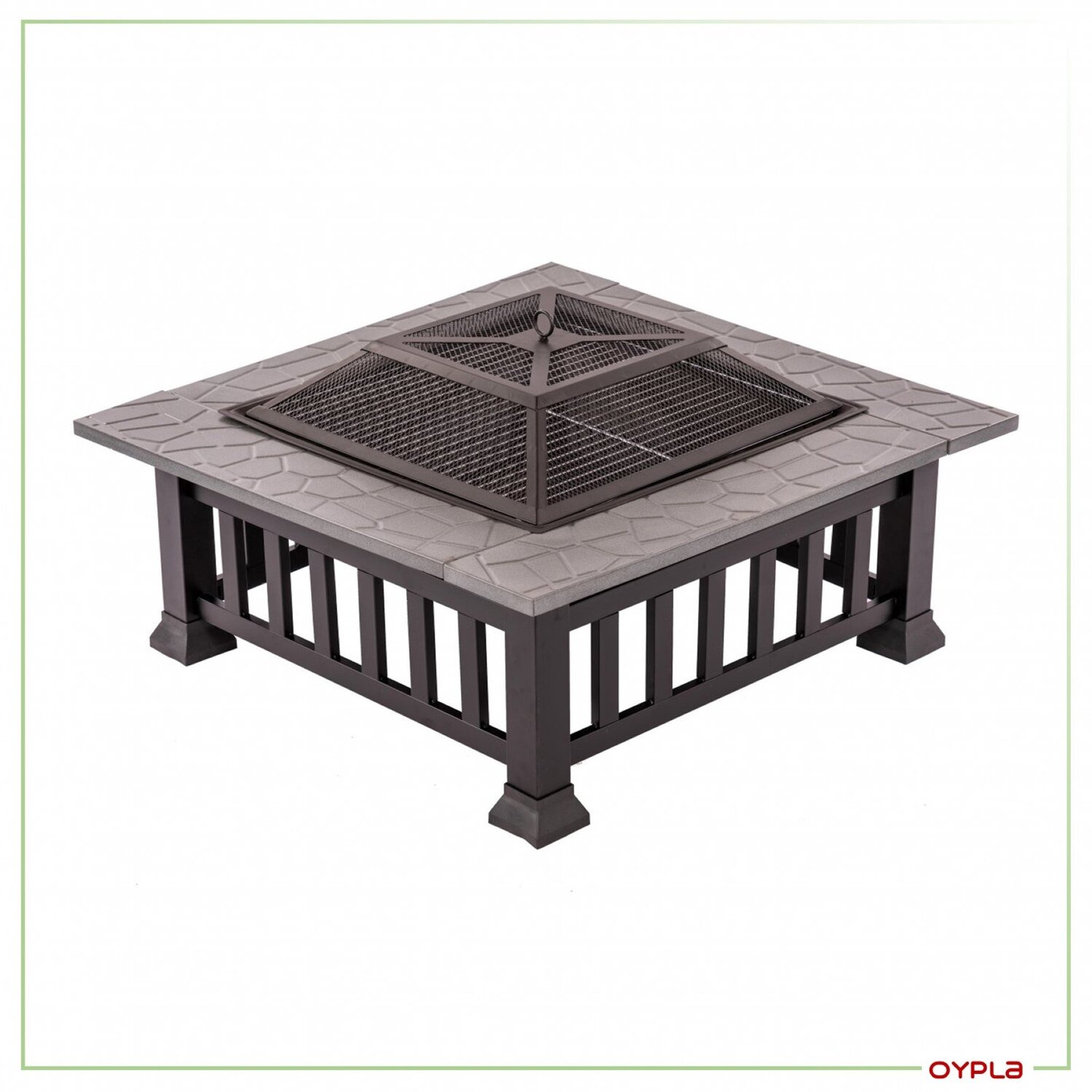 Firepit Table Brazier Outdoor Garden Patio Heater BBQ Barbecue Grill ...