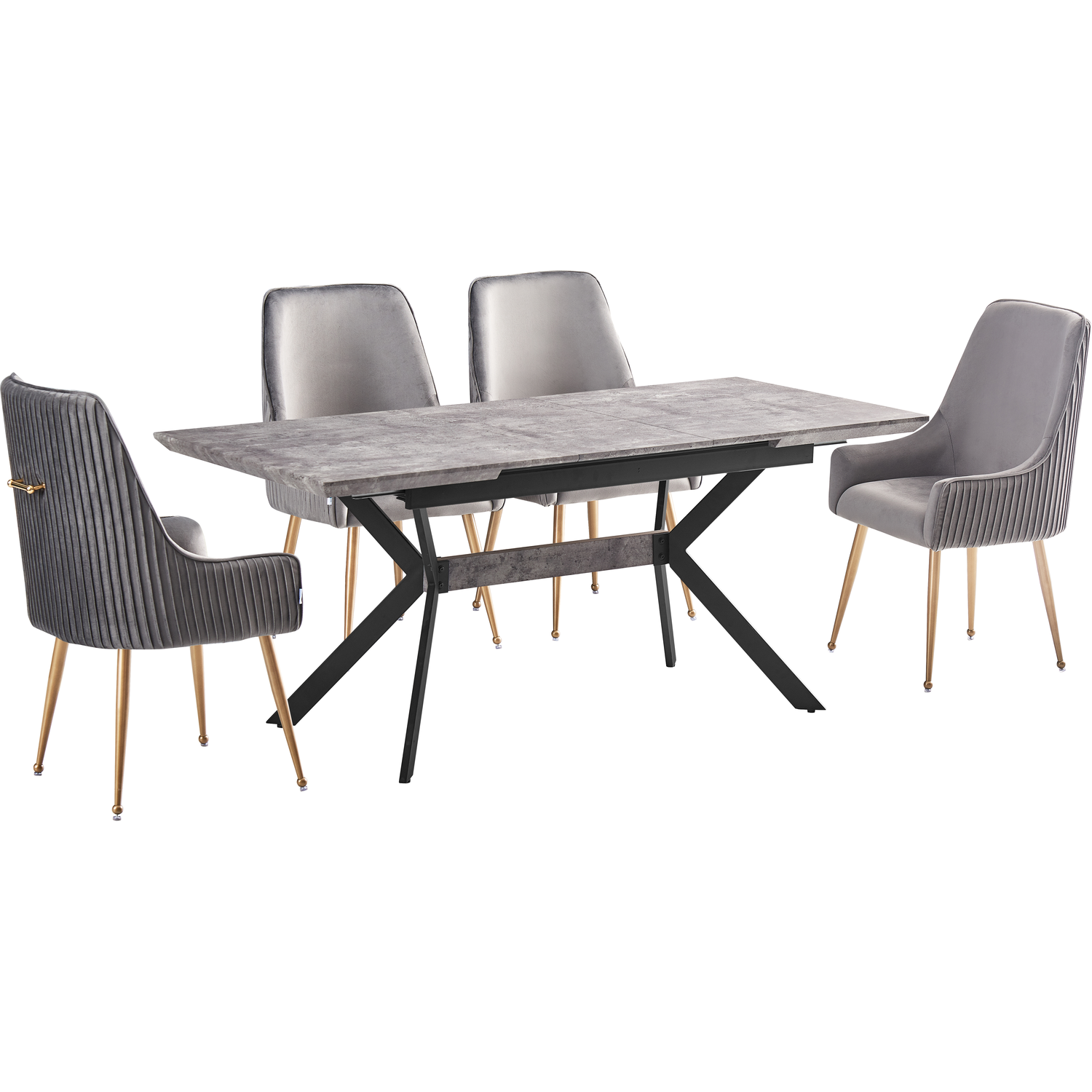Soho Blaze LUX Dining Set Includes a Table and 4 Chairs