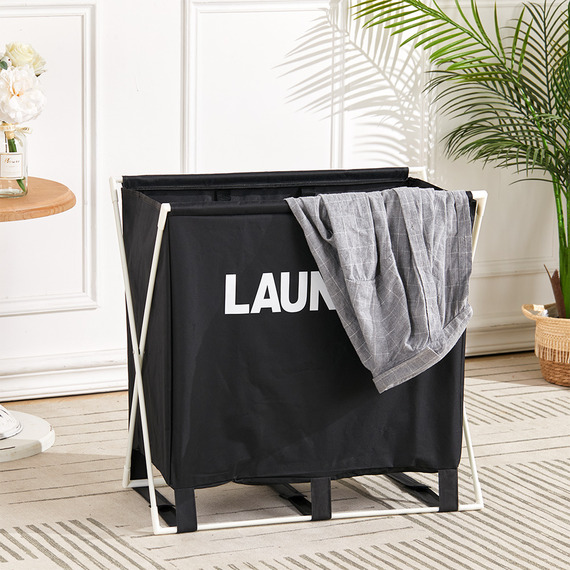 Oxford Fabric Laundry Basket Bin Clothes Washing Storage Hamper With Lid