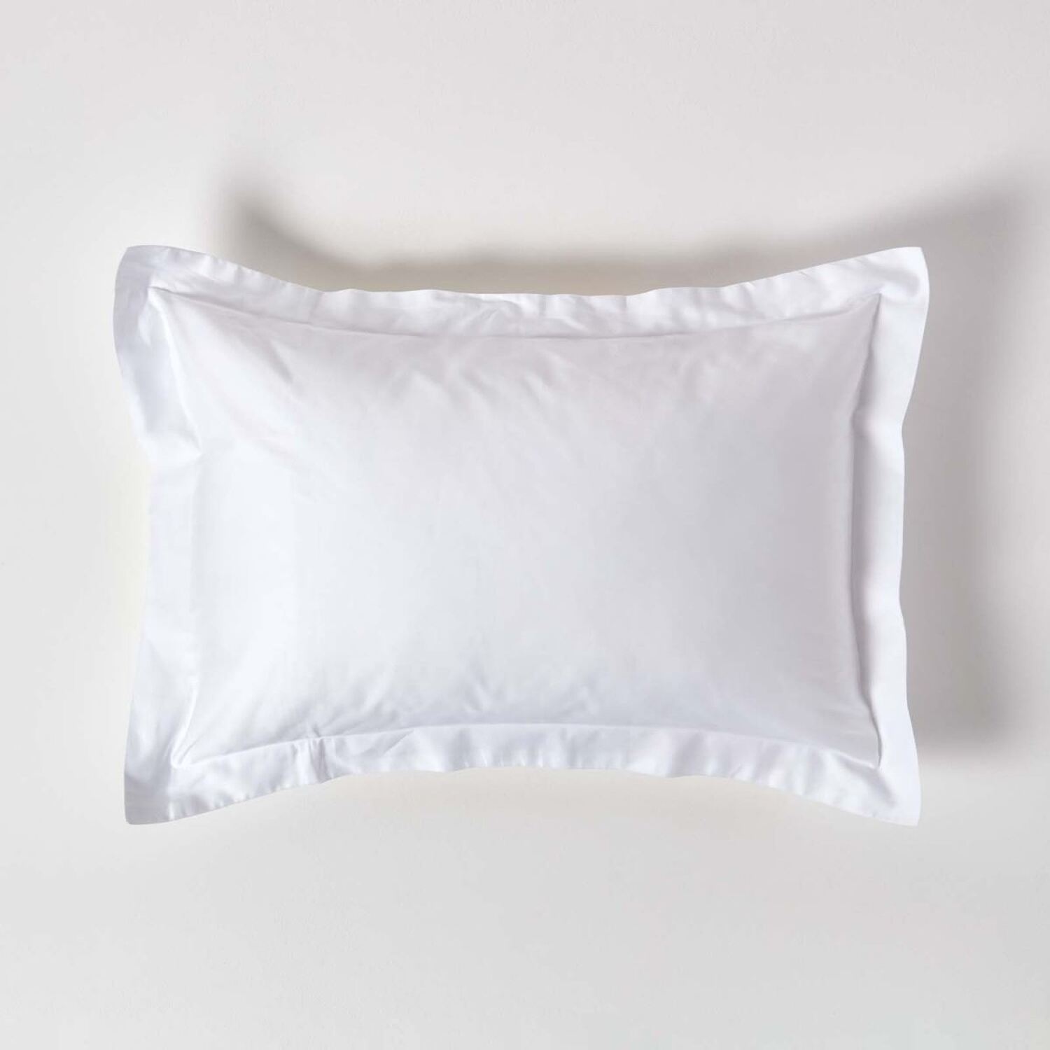Homescapes Organic Egyptian Cotton Pillowcase, Oxford Style