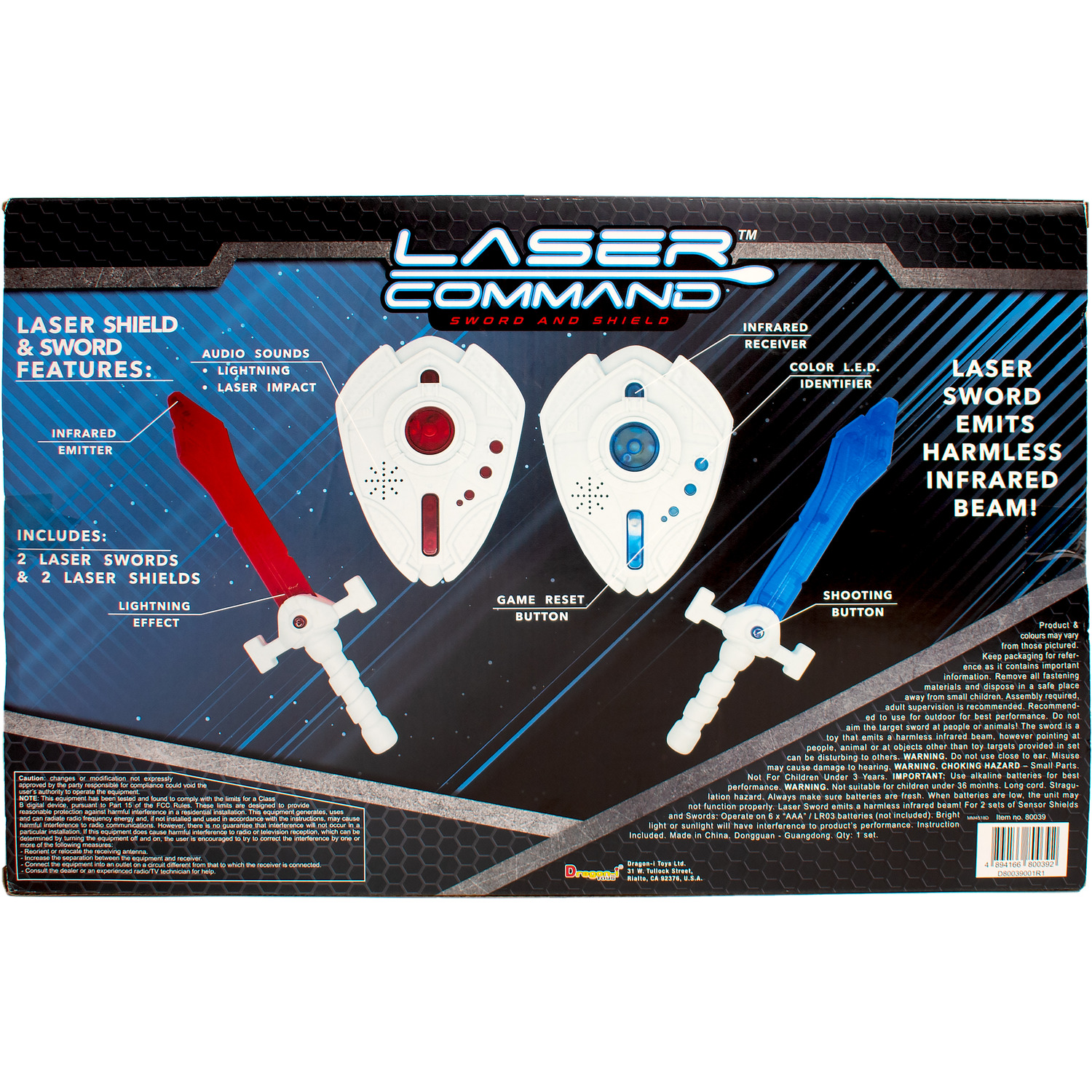 Laser Command Sword and Shield 2 Player Laser Tag Toy Gun Set