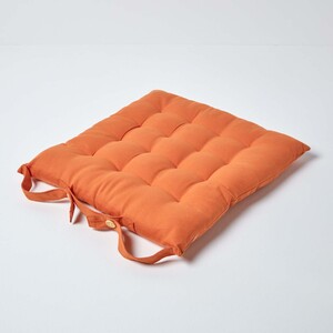 Solid Cotton Seat Pad with Button Straps