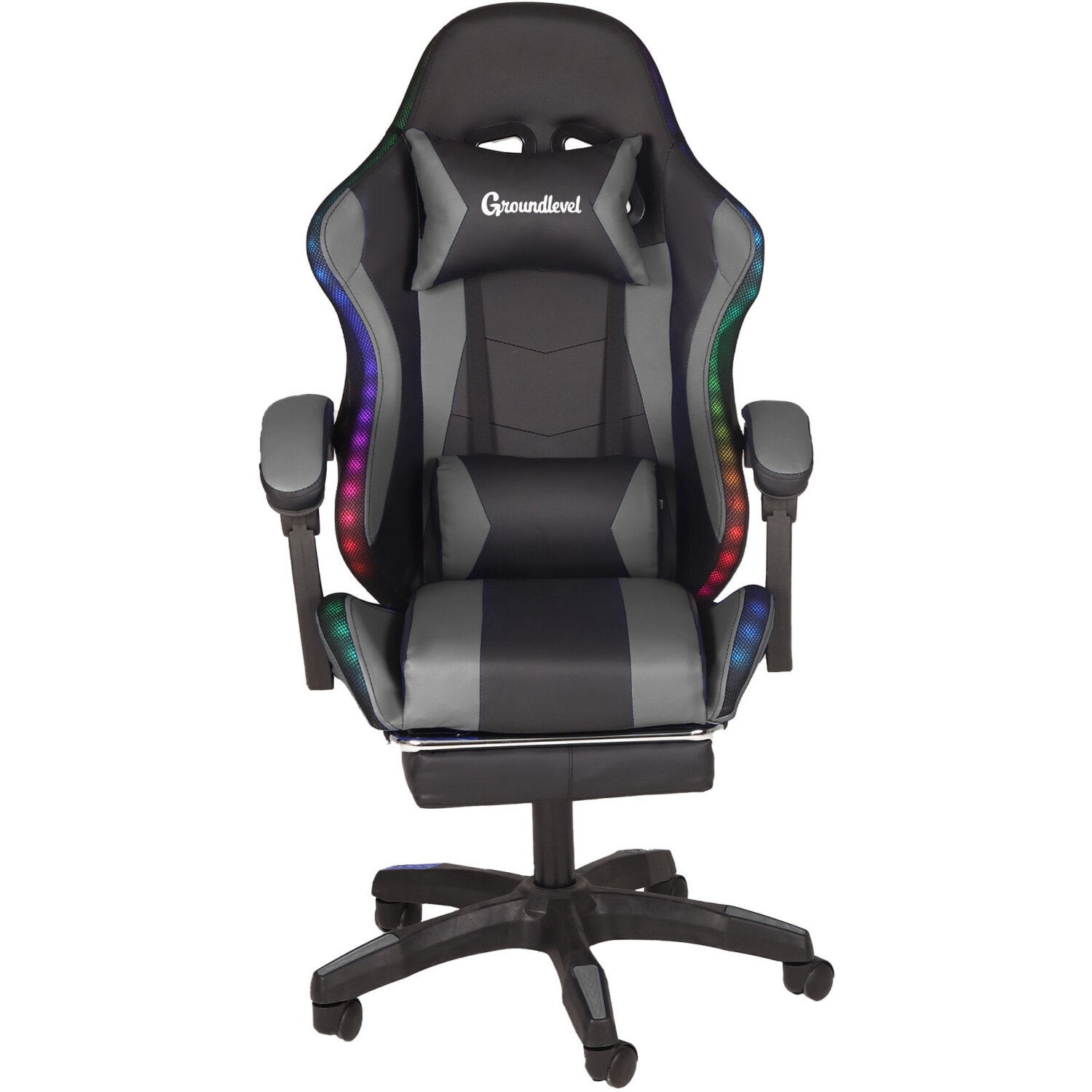Premium LED Gaming Chair with Footrest