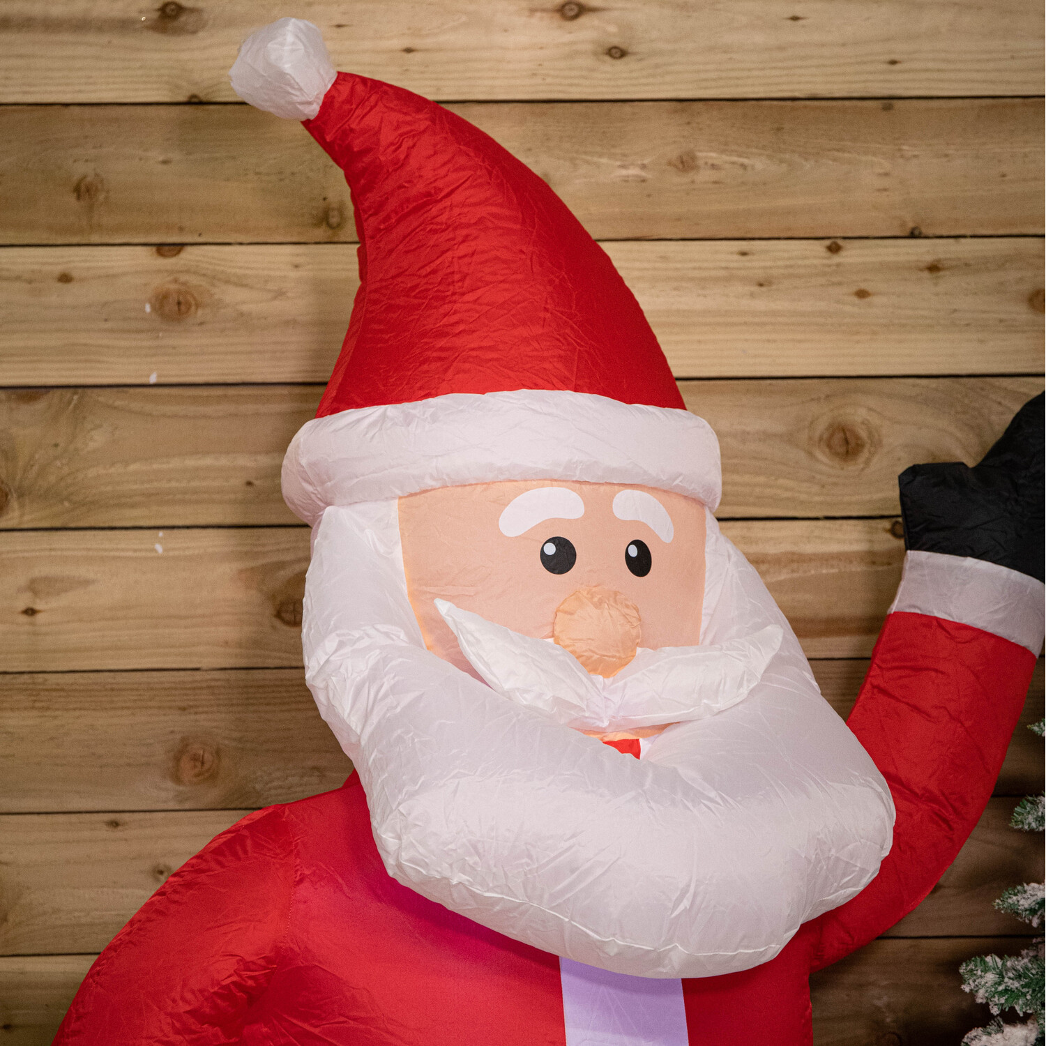 Waving Santa Christmas Inflatable with Lights