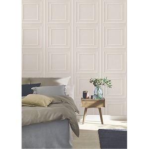 Beaded Wood Panel Realistic 3D Effect Panelling Wallpaper