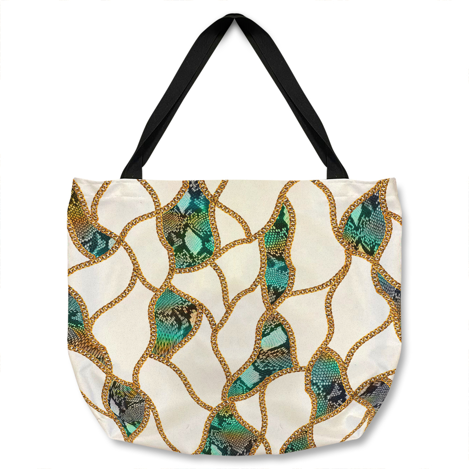 Chains Snake Skin Tote bag