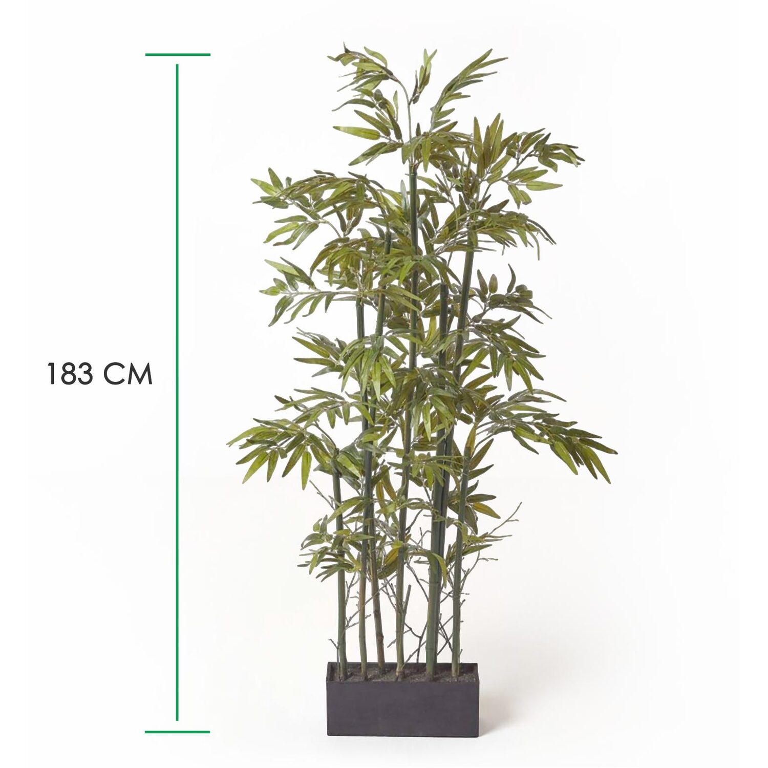 Artificial 6ft Bamboo Tree in Black Wooden Planter