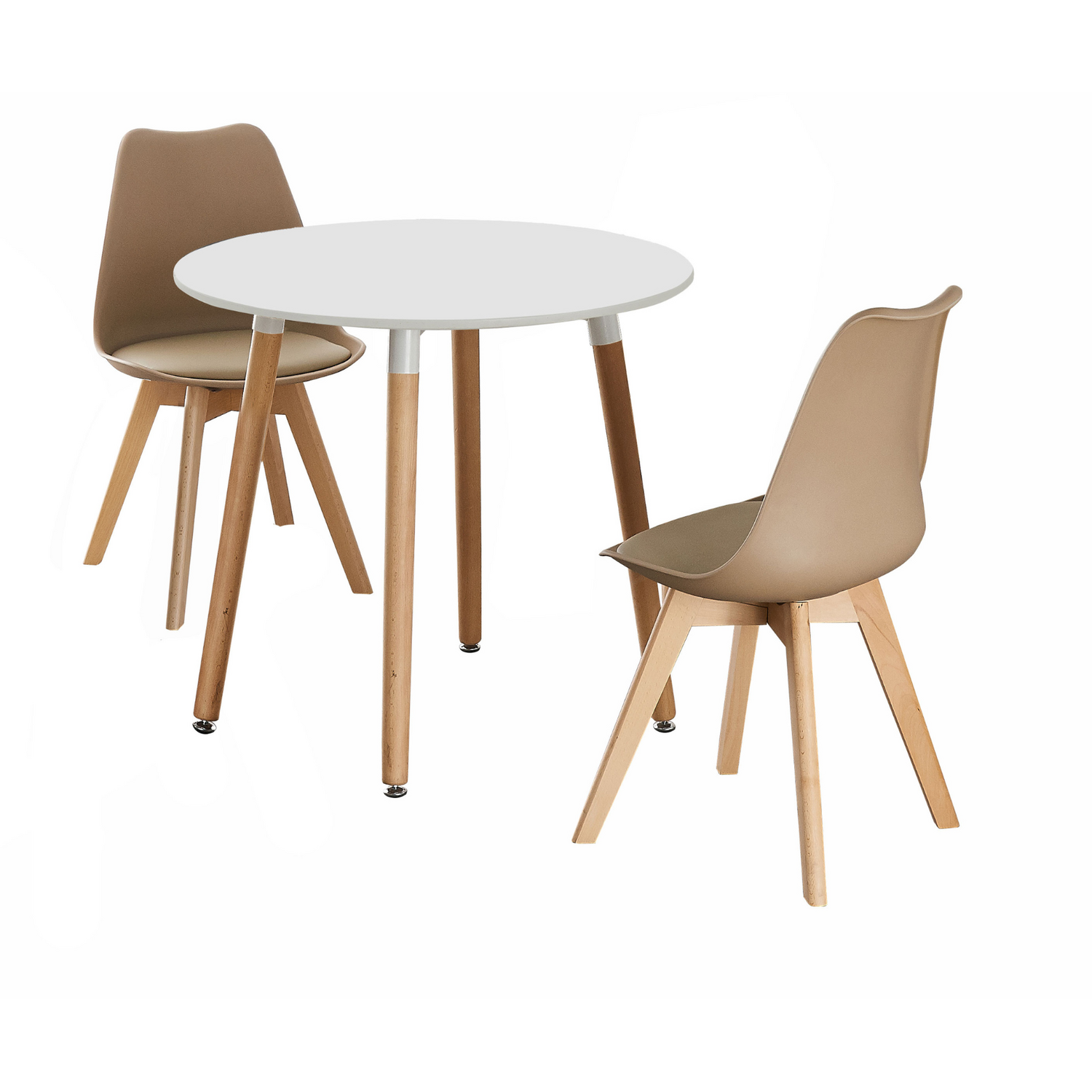 Round Lorenzo Dining Set with a Table and Chairs Set of 2