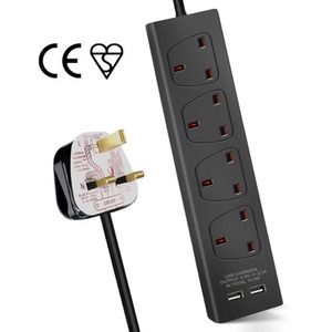 4 Gang built-in USB Extension Lead