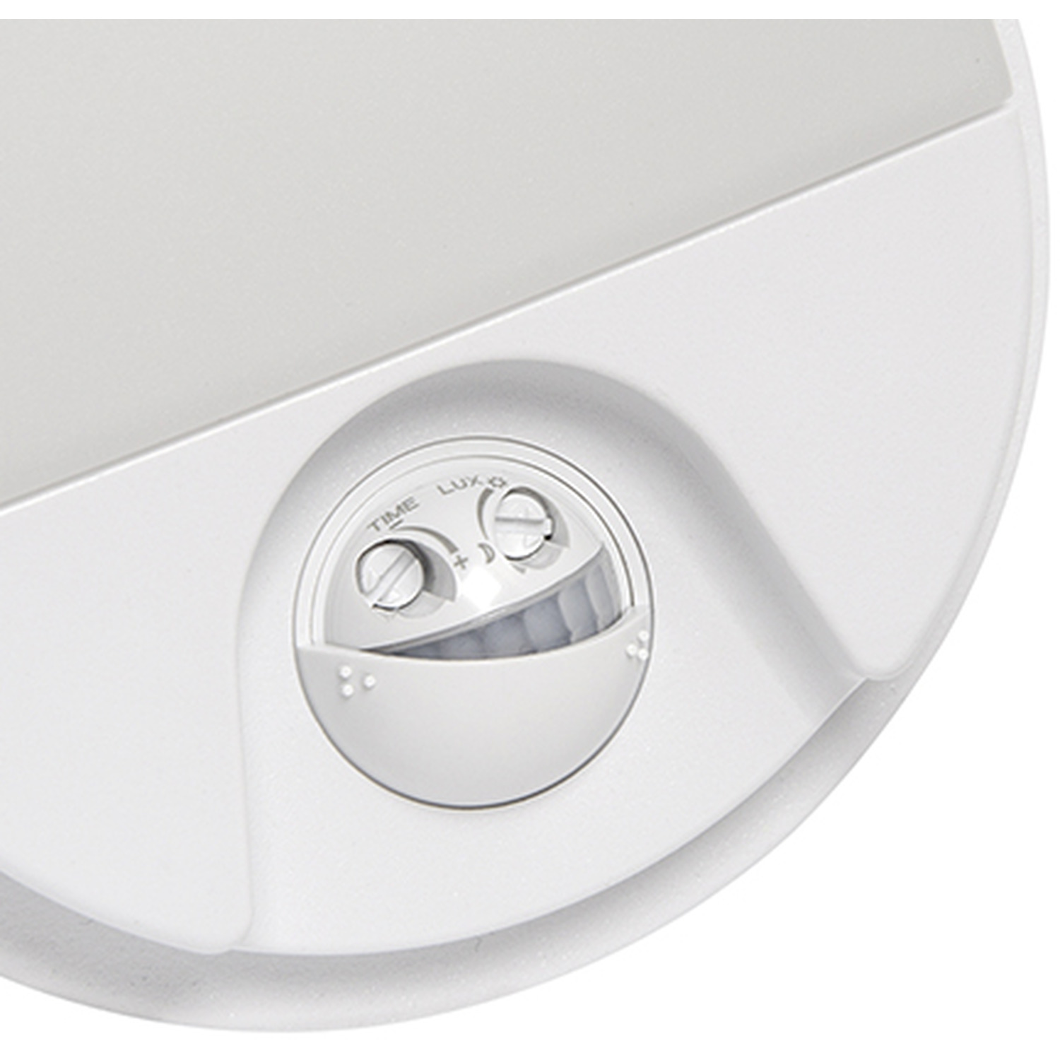 CGC LEAH White Opal Round Outdoor Bulkhead Wall Light 15W PIR Motion Sensor