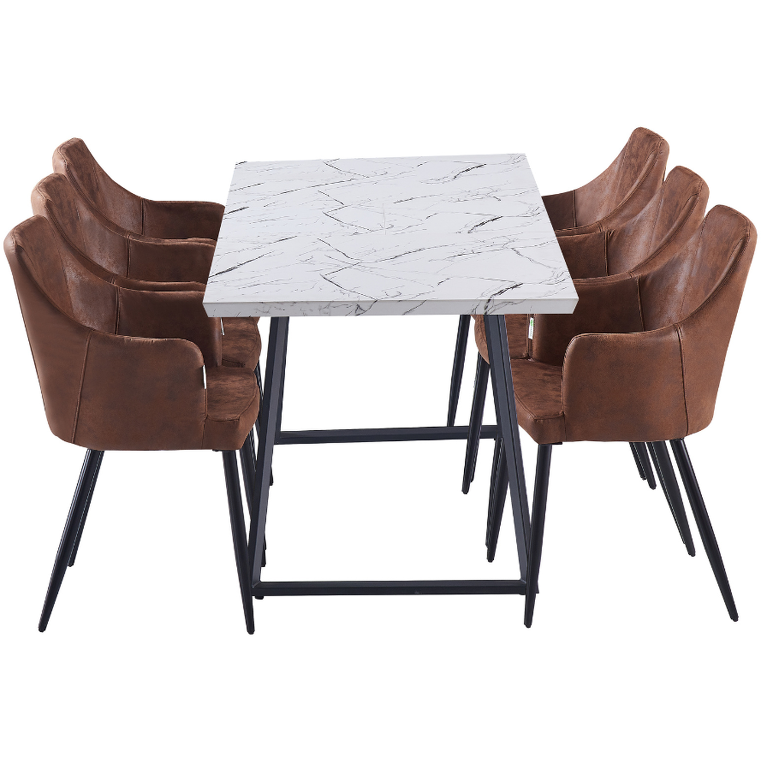 Zarah Toga LUX Dining Set Includes a Table and 6 Chairs
