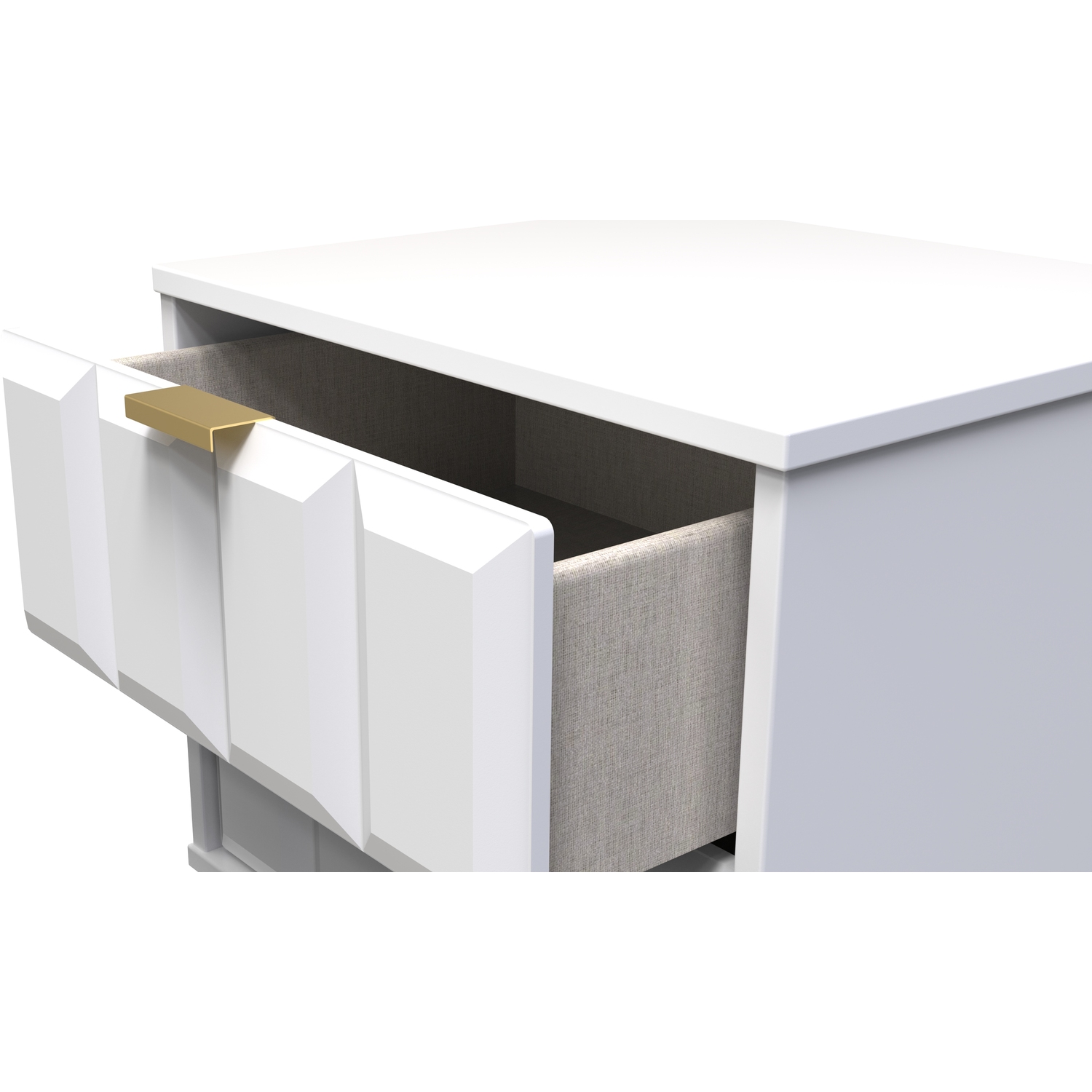 Cube Ready Assembled 2 Drawer Bedside Cabinet
