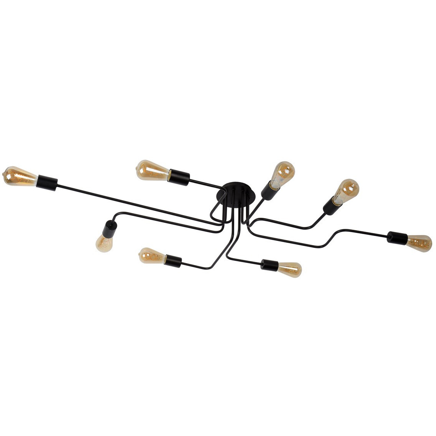 Lester Classic Flush Ceiling Light Black