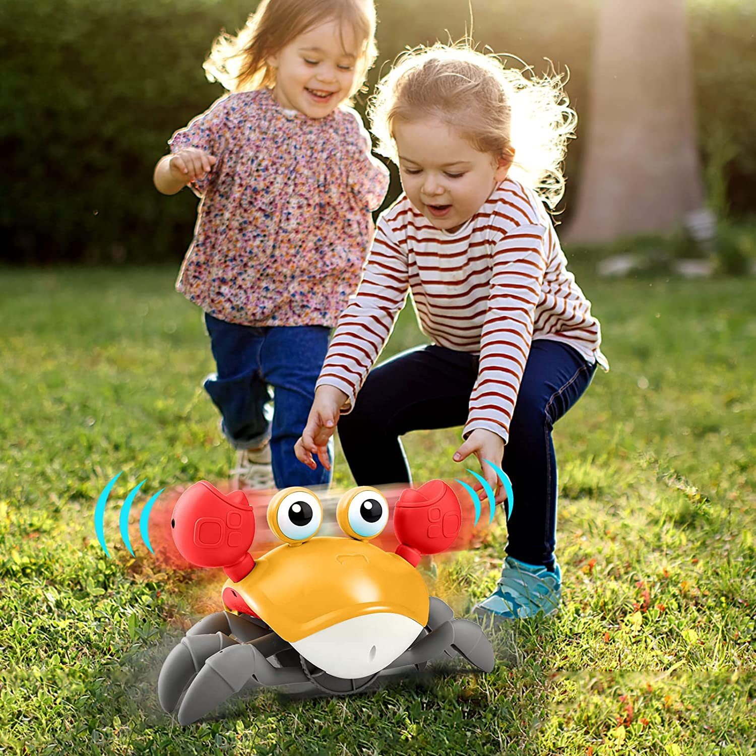 Crawling, Walking, Dancing Interactive Crab Toy with Music and Light