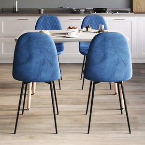 Vida Designs Luton Set of 4 Fabric Dining Chairs