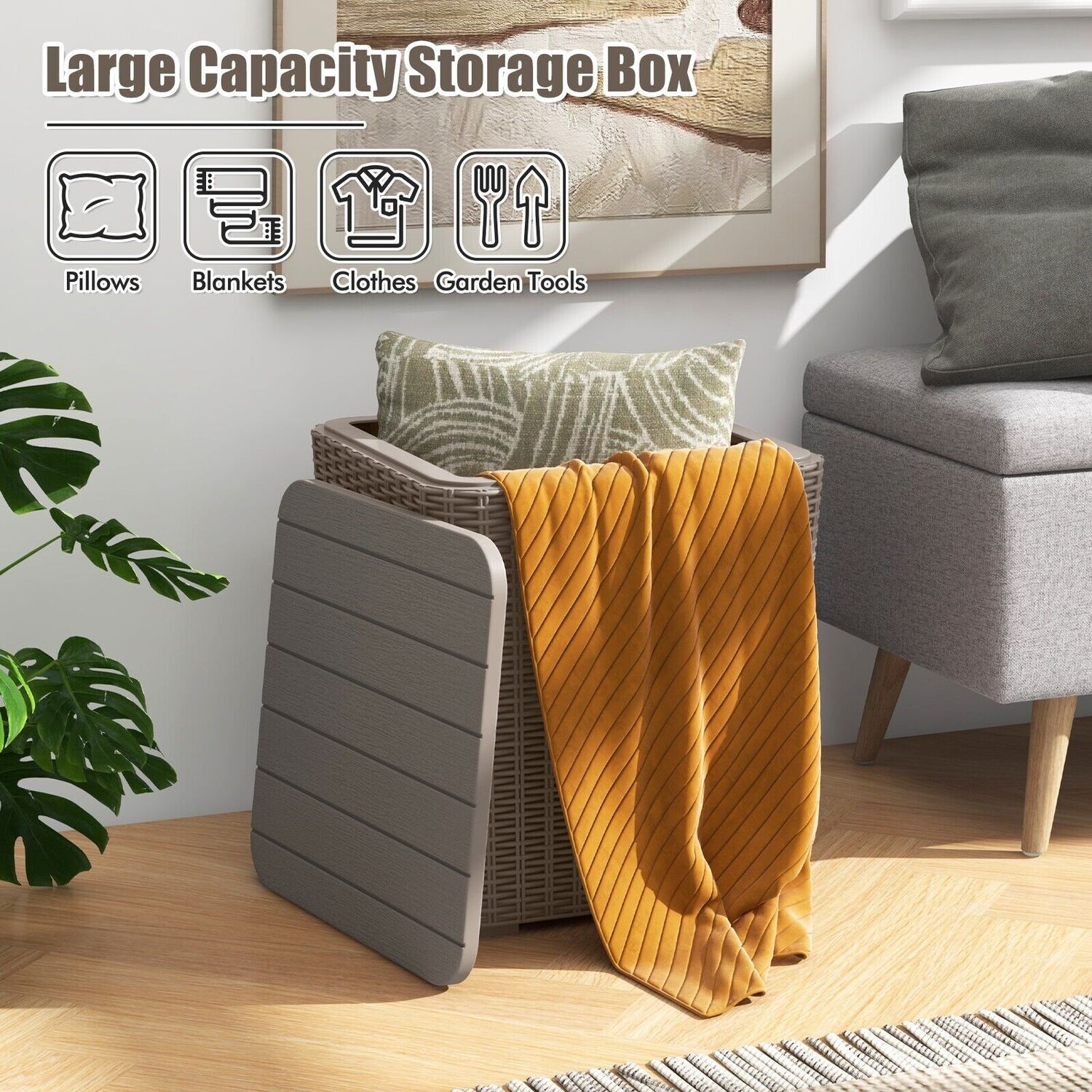 43L Outdoor Patio Storage Box