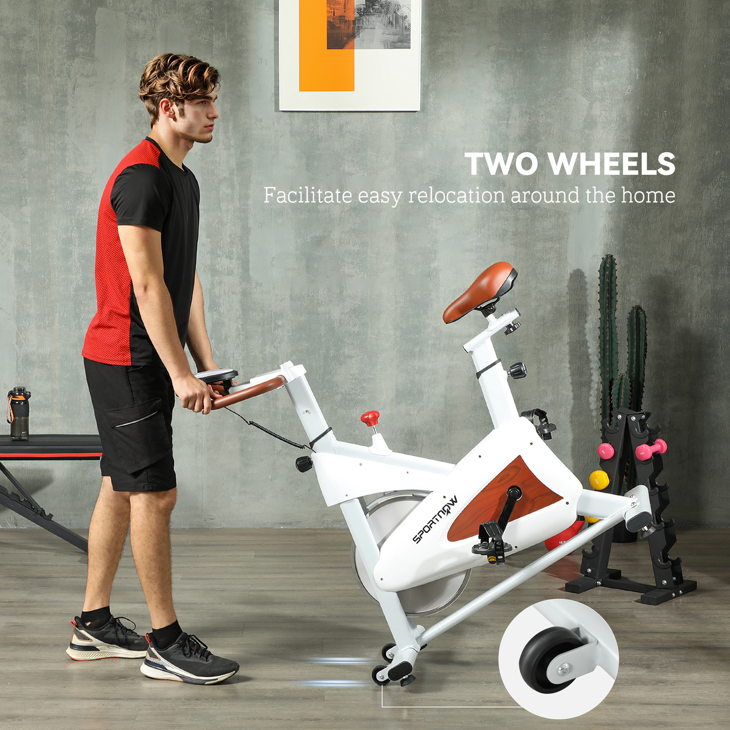 Quiet Stationary Exercise Bike with Adjustable Resistance