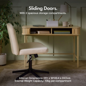 Landos Computer Desk with Tambour Design