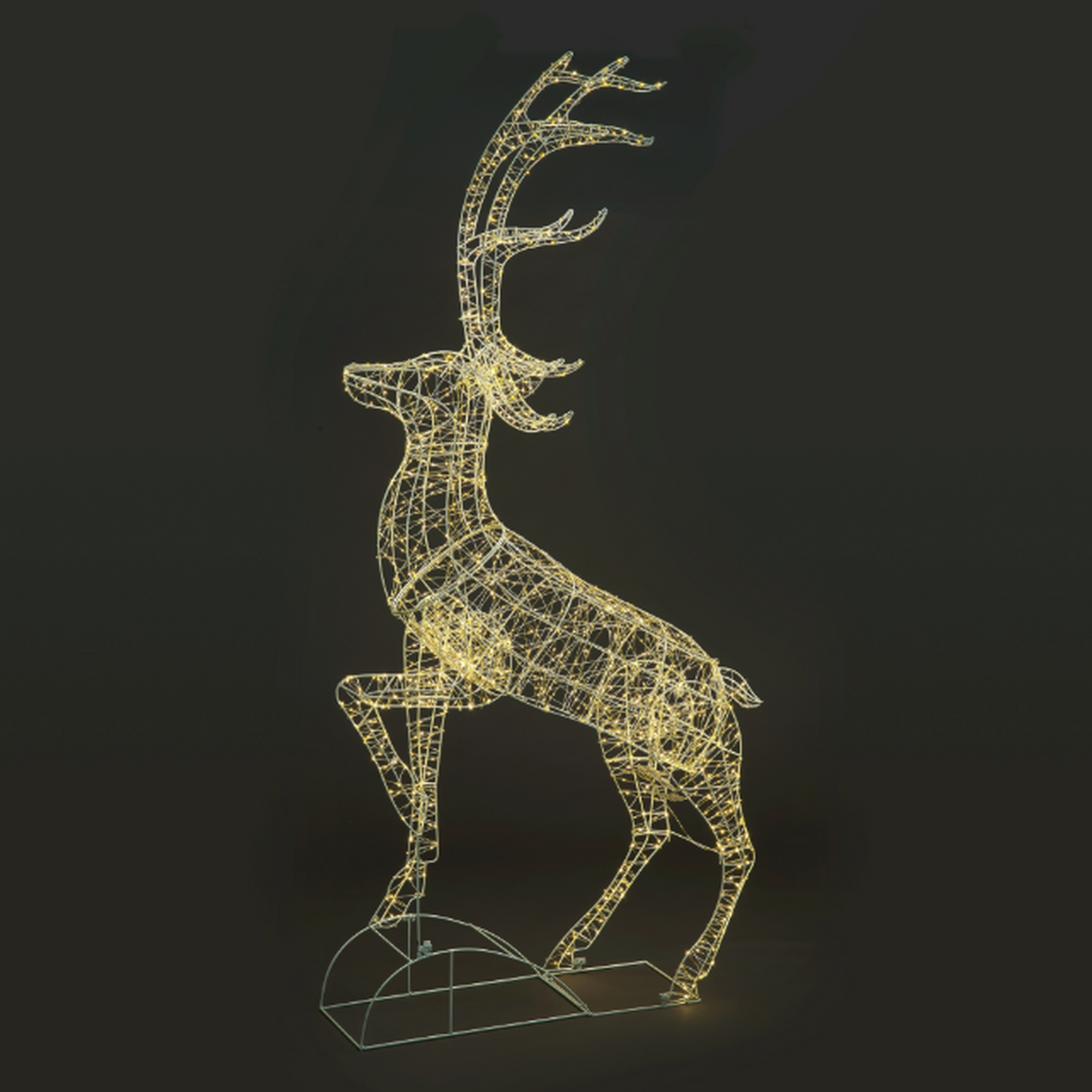 SnowTime Metal Stag with Raised Leg