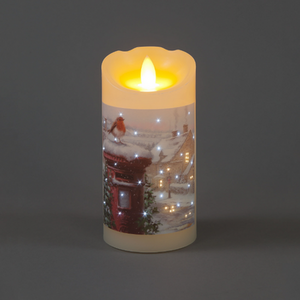 SnowTime Robin Postbox Battery Operated Candle RM