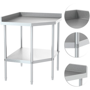 Kitchen Corner Unit Work Table with Backsplash