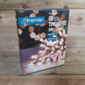 Premier 50 Warm White LED 5m Christmas Lights