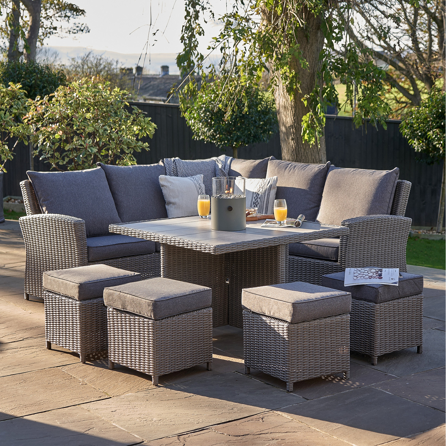 9 Seater Rattan Garden Furniture Corner Set
